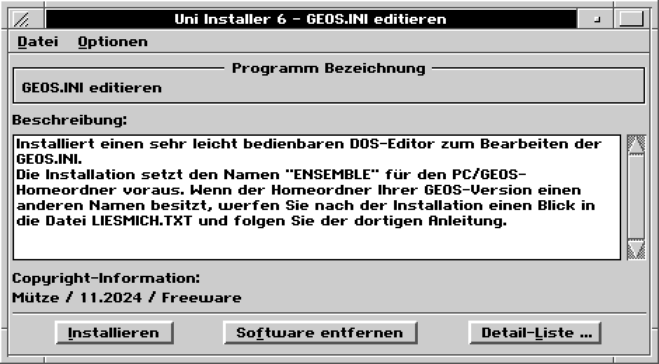 GEOS-InfoBase / Universal Installer
